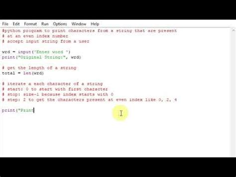 Python Program To Print Characters From A String That Are Present Python Programming Python