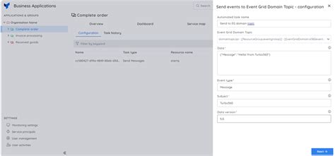 Event Grid Domain Tasks Automated Task