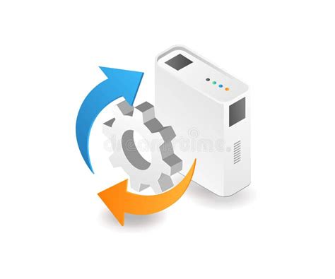 Flat Isometric 3d Flat Illustration Of Data Recovery Stock Illustration Illustration Of Flat