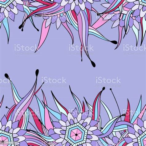 추상적인 나뭇잎과 꽃 완벽 한 패턴 배경입니다 손으로 그린 그림입니다 인사말 카드 0명에 대한 스톡 벡터 아트 및 기타 이미지 0명 꽃 나무 꽃 식물 Istock