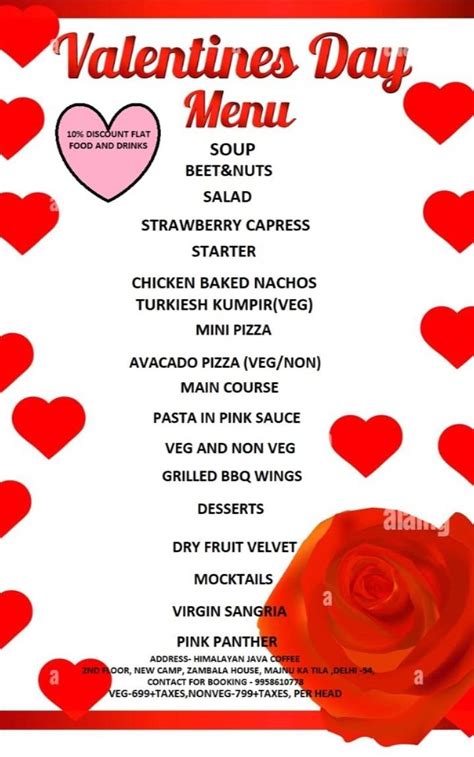 Menu At Himalayan Java Coffee Majnu Ka Tila Best Cafe My And Delhi