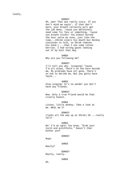 Shrek Script 3 Pdf