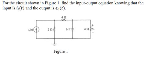 Solved For The Circuit Shown In Figure 1 Find The
