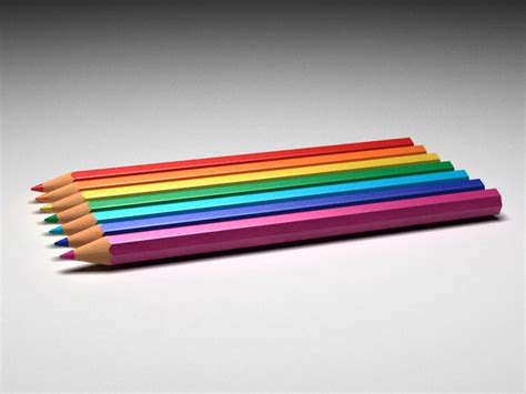 3d Colour Pencil Turbosquid 1230931