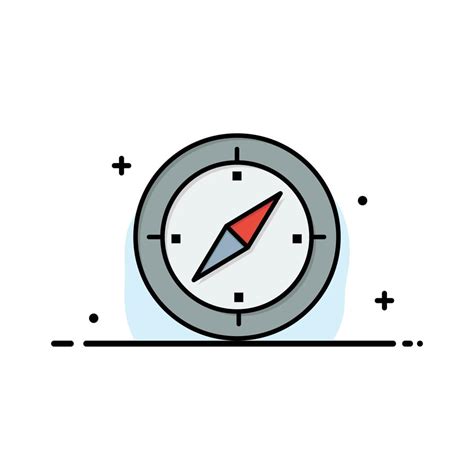 Navigation Direction Compass Gps Business Logo Template Flat Color