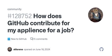 How Does Github Contribute For My Applience For A Job · Community · Discussion 128752 · Github