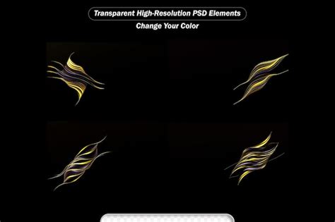 Premium PSD Abstract Curved Lines On Black Background