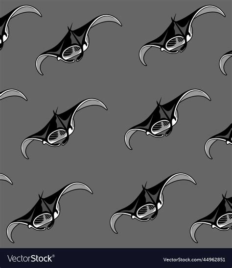 Stingray Pattern On Red Background Royalty Free Vector Image