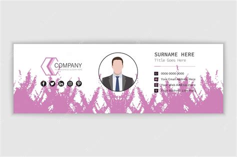 Premium Vector Email Signature Business Identity Stationery With Brush Ink Stains Premium Vector Email Signature Business Identity Stationery With Brush Ink Stains