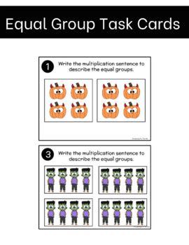 Arrays And Equal Groups Halloween Task Cards Freebie By Learning For The Win
