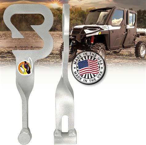 Easy Cool Utv Door Latch 1 Pair Silver 35” Secure Door Opening For Increased