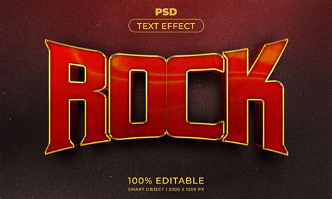 Artstation 3d Rock Psd Fully Editable Text Effect Layer Style Psd