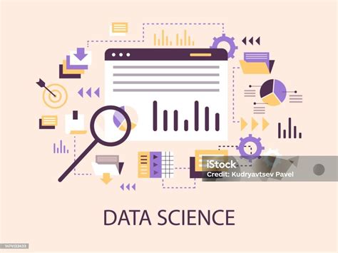 Data Science Banner For Ai And Big Data Technology Vector Illustration Isolated Stock