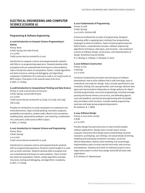 Electrical Engineering And Computerscience Course 6 Pdf