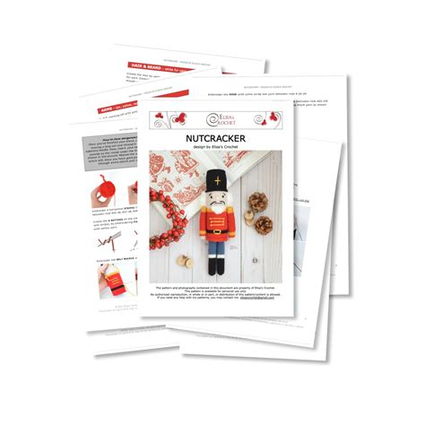 Crochet Pattern Nutcracker Amigurumi Stuffed Doll Easy