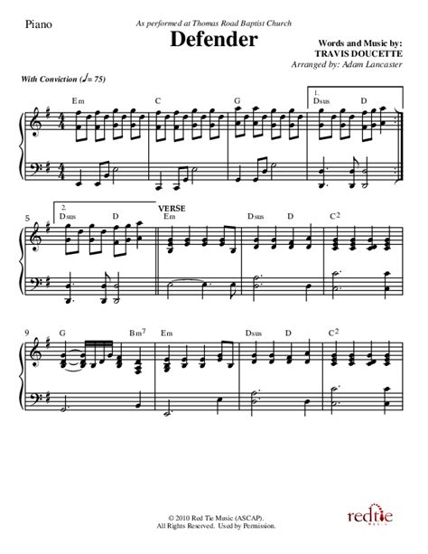 Defender Red Tie Music Praisecharts