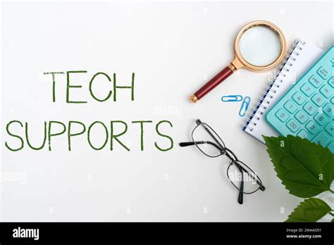 Hand Writing Sign Tech Supports Business Idea Help Given By Technician Online Or Call Center