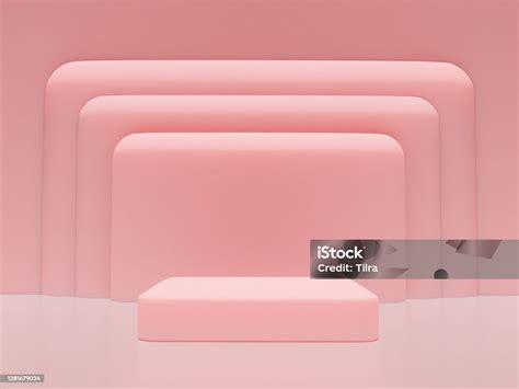 분홍색 색상과 카피 공간이있는 미니멀리즘 스타일의 모의 프리젠 테이션을위한 연단이있는 장면 3d 렌더링 추상적 인 배경 디자인 배경 주제에 대한 스톡 사진 및 기타 이미지