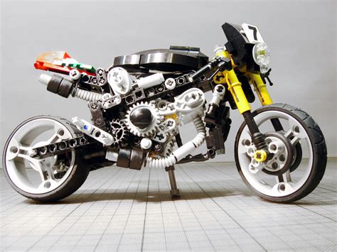 Lego Technic Motorcycles Cafe Racer Italian Style By Legopaede