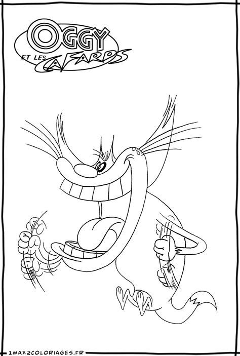 13 Dessins De Coloriage Oggy Et Les Cafards En Ligne à Imprimer