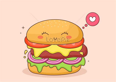 패스트 푸드와 햄버거 벡터 일러스트 무료 다운로드 Lovepik