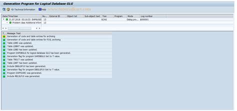 GCAG SAP Tcode Generate FI SL Archiving Transaction Code