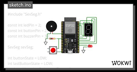 Iot Pushbutton Wokwi Esp32 Stm32 Arduino Simulator