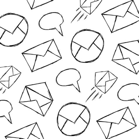 Premium Vector Message Icon Design With Various Design Shapes With A Hand Drawn Black Outline