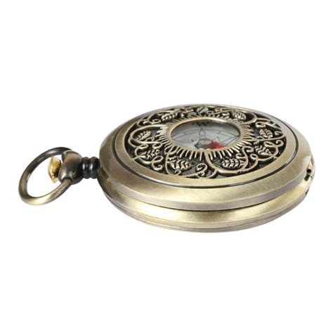 1pc Vintage Bronze Compass Pocket Watch Outdoor Hi Grandado
