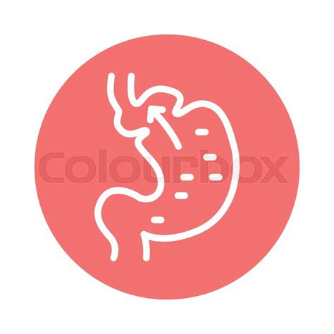 Hiatal Hernia Color Line Icon Isolated Vector Element Outl Colourbox