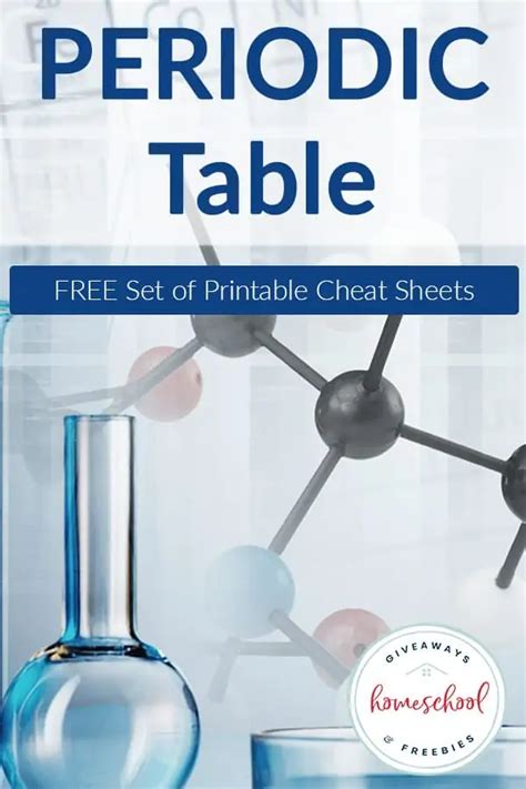 Free Printable Periodic Table Worksheet And Cheat Sheets