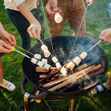 Briday Marshmallow Roasting Sticks Smores Sticks With Wooden Handle