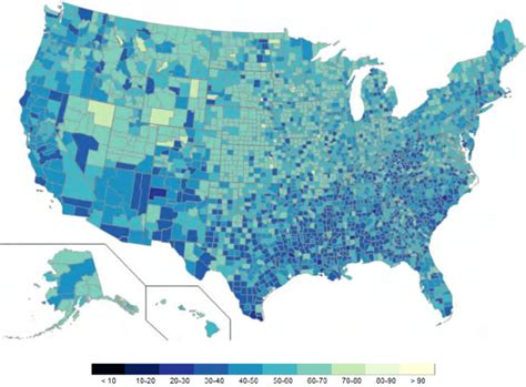 Chloropleth Map Representation Of Variability In Education Scores At Download Scientific