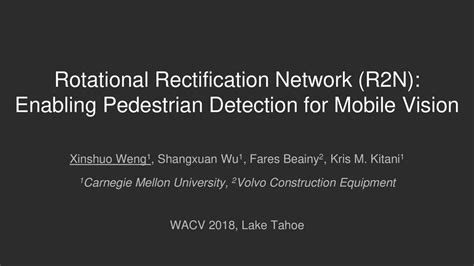 rotational rectification network r2n ppt download
