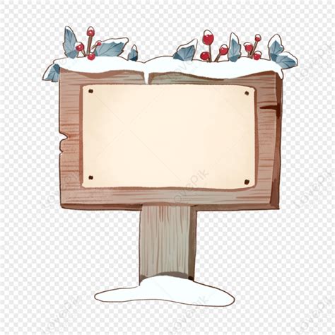 겨울 나무 판자 테두리 Png 일러스트 무료 다운로드 Lovepik