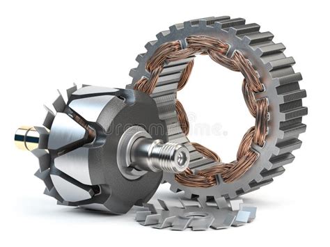 Rotor Y Estator Del Generador Del Alternador De Automóviles O Del Motor