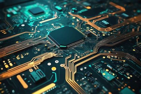 Premium Ai Image Technology Abstract Circuit Board Texture Background