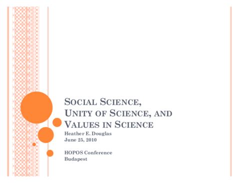 ppt social science unity of science and values in science
