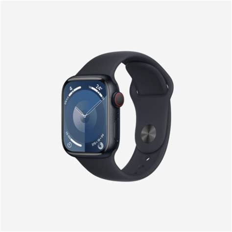 애플 워치 9 41mm 셀룰러 골드 스테인리스 스틸 케이스 스포츠 밴드 Ml 클레이 국내 정식 발매 제품 Apple Kream