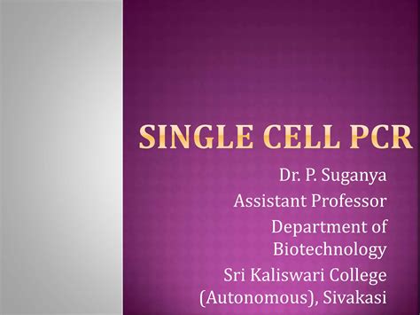Single Cell Pcr Ppt