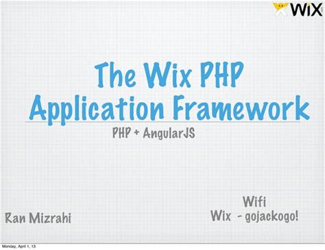 wix application framework ppt