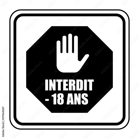 Logo Interdit Aux Mineurs Stock Vector Adobe Stock