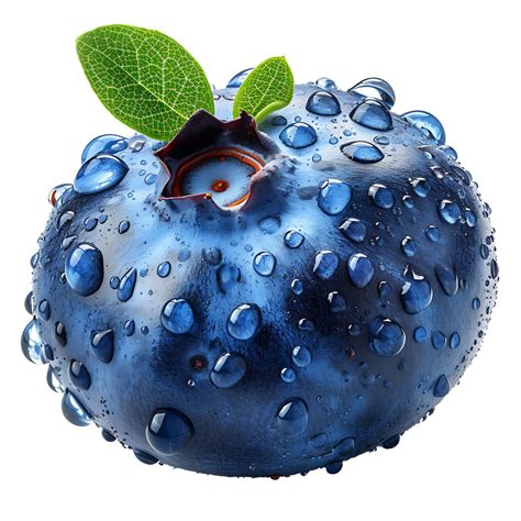 Ai Generated Sharp And Clear Isolated Blueberry On A Transparent Canvas Png