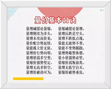 关于量价的口诀和股票买入的十二大定律以及炒股必记口诀 爱财有道