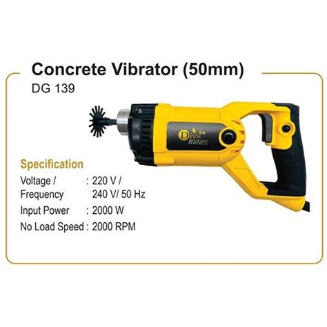 Divs Gold 2000w Concrete Vibrator 50mm Dg139
