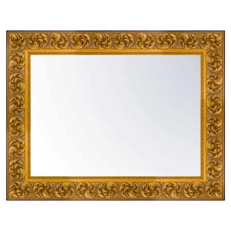 Espelho Decorativo Moldura Dourado Envelhecido Decore Pronto