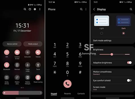 Samsung One Ui Vs Apple Ios Dark Mode Comparison