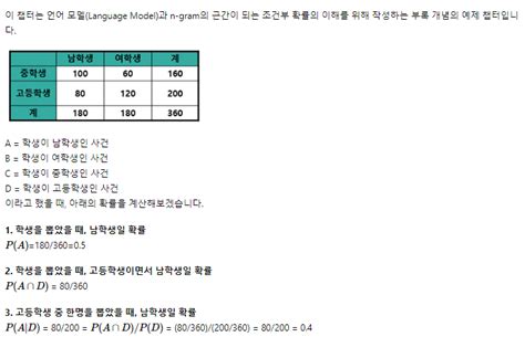 자연어처리 23 언어모델 조건부 확률
