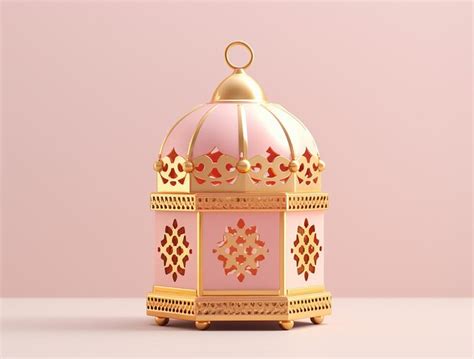 Premium Ai Image Islamic Golden Wall Latern Photo Stock