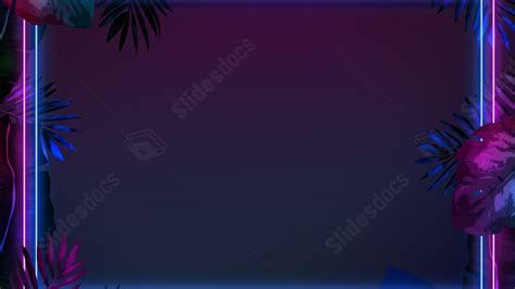 Neon Business Blue Frame Effect Silhouette Powerpoint Background For Free Download Slidesdocs